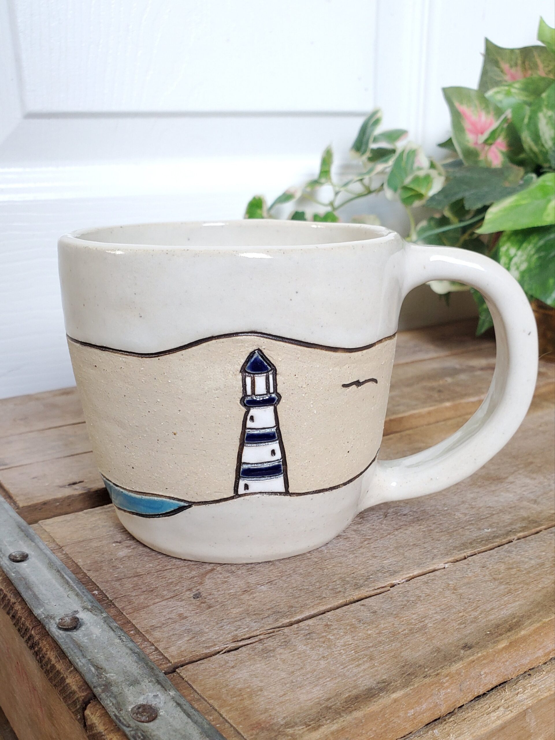 Blue Lighthouse Mug - 15 oz - Canterlily